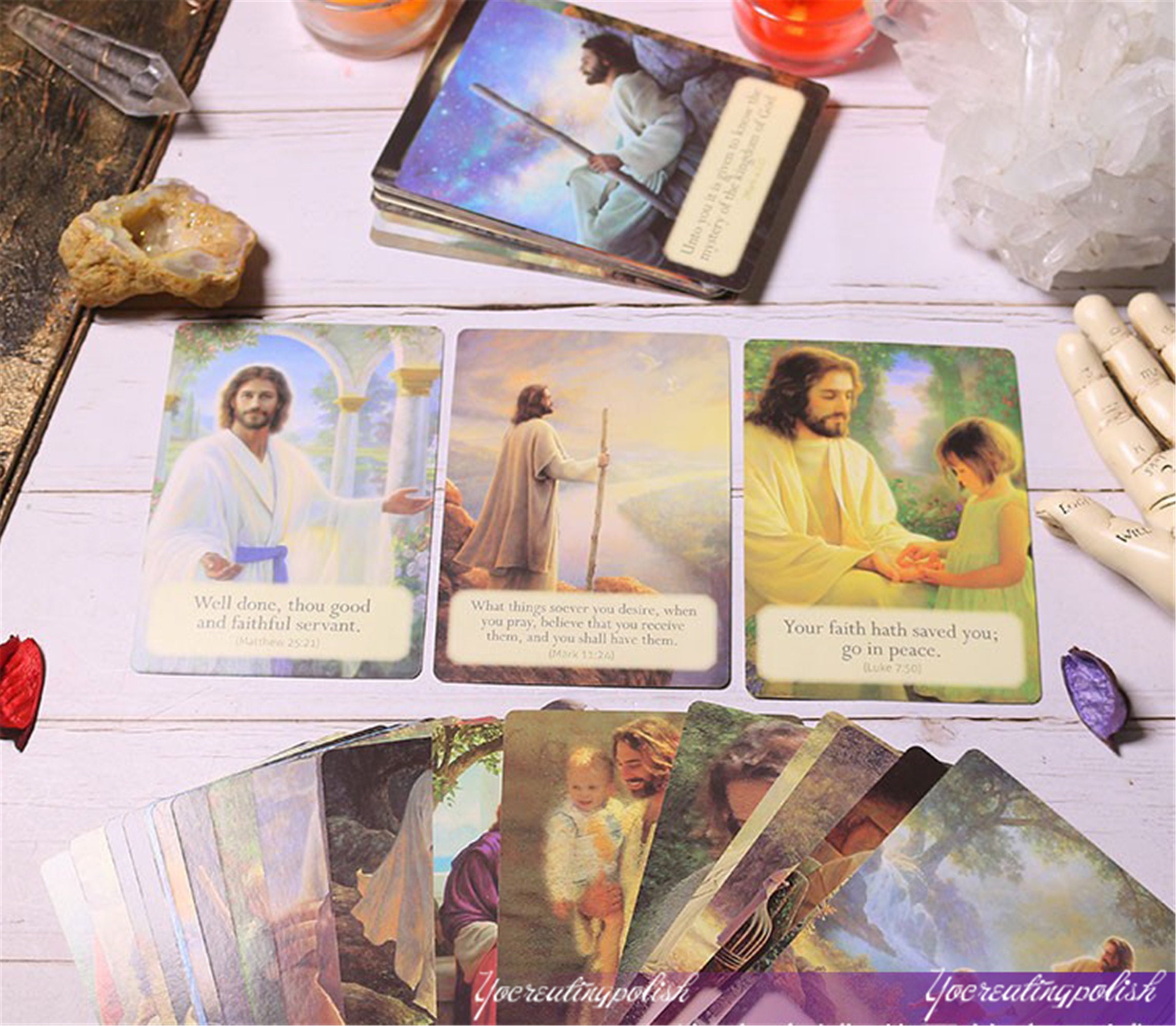 Loving Words Jesus Oracle Cards A 44 Card Deck Tarot Etsy