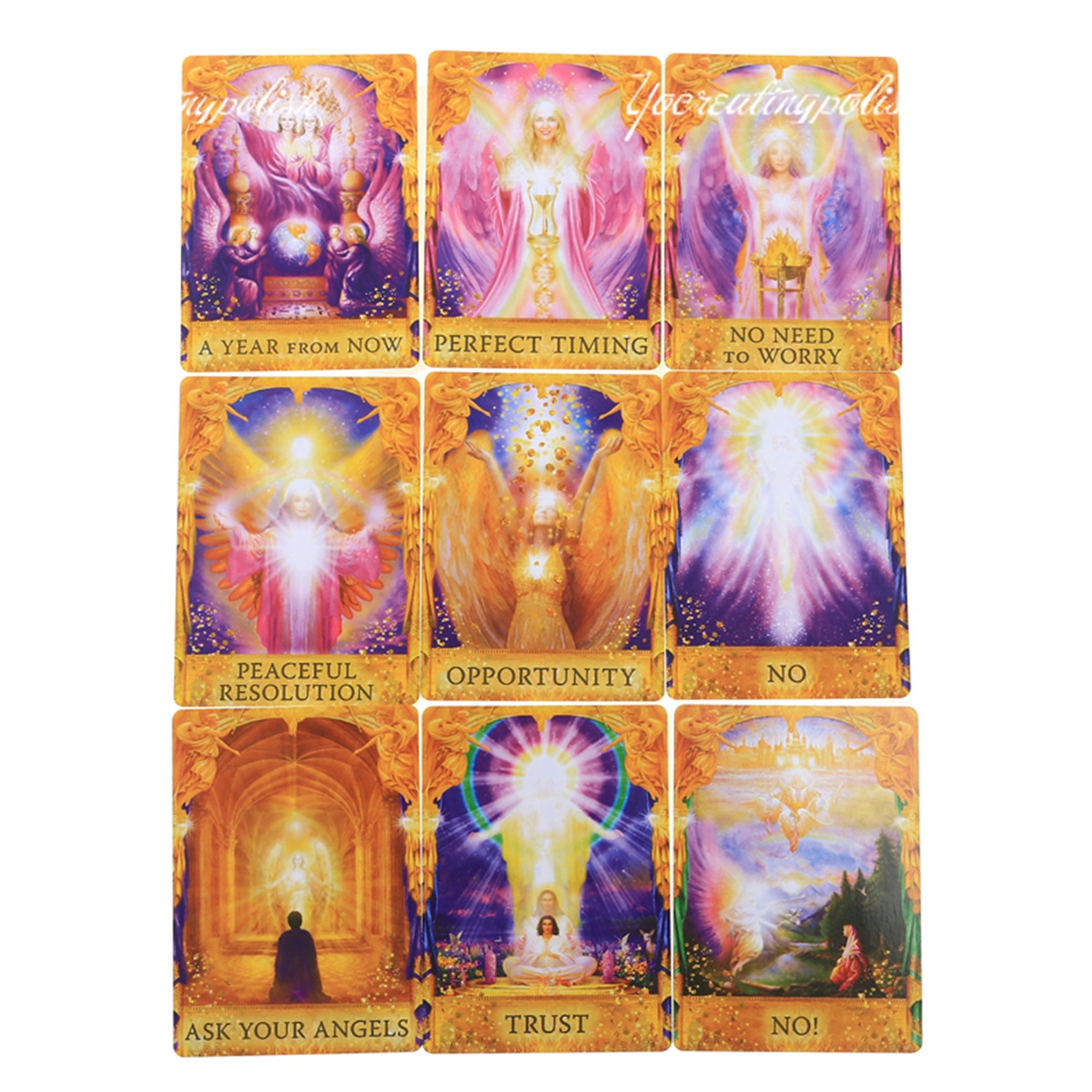 Angel Answers Oracle Cards A 44 Card Deck Guidebook Pdf Etsy