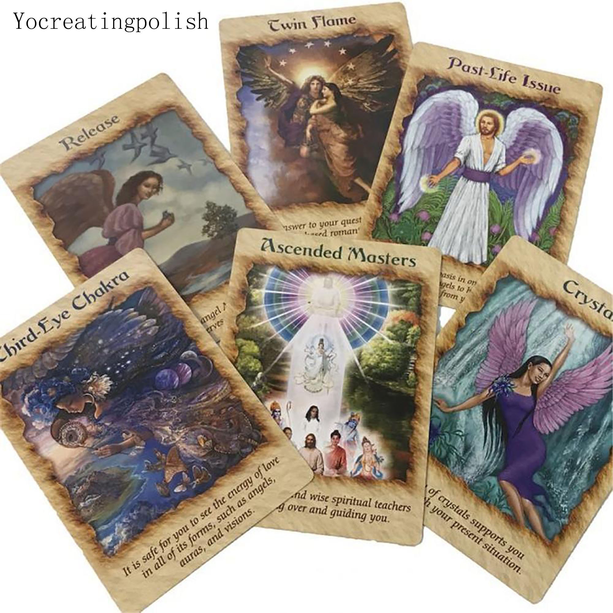 Angel Therapy Oracle Cards A 44 Card Deck Guidebook Pdf Etsy