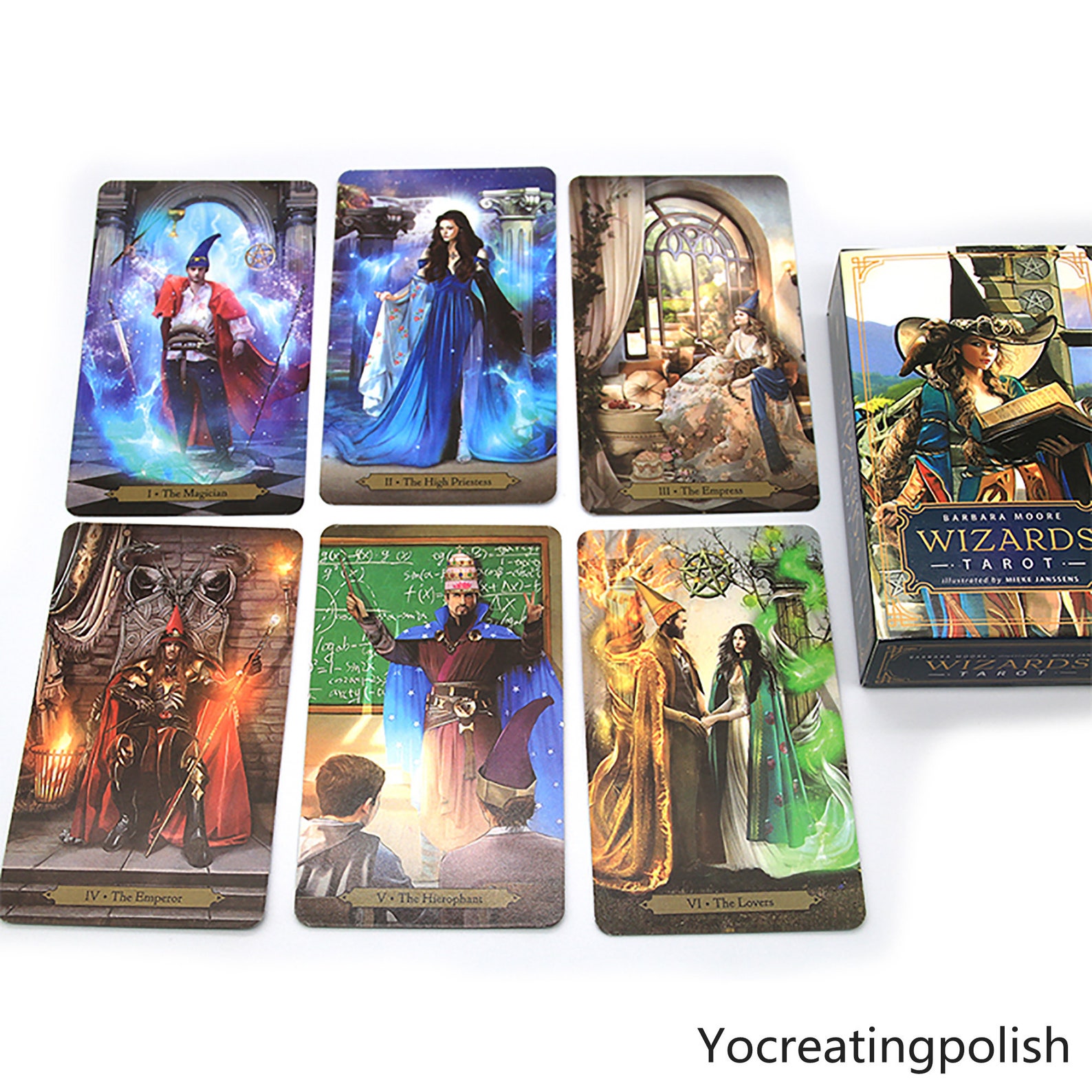 Wizards Tarot Cards: A 78-Card Deck Guidebook PDF Tarot | Etsy