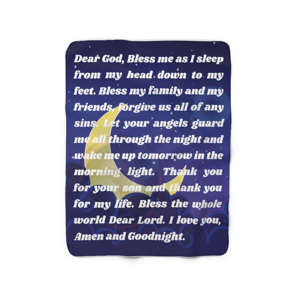 Child's Goodnight Prayer Sherpa Fleece Blanket - Etsy