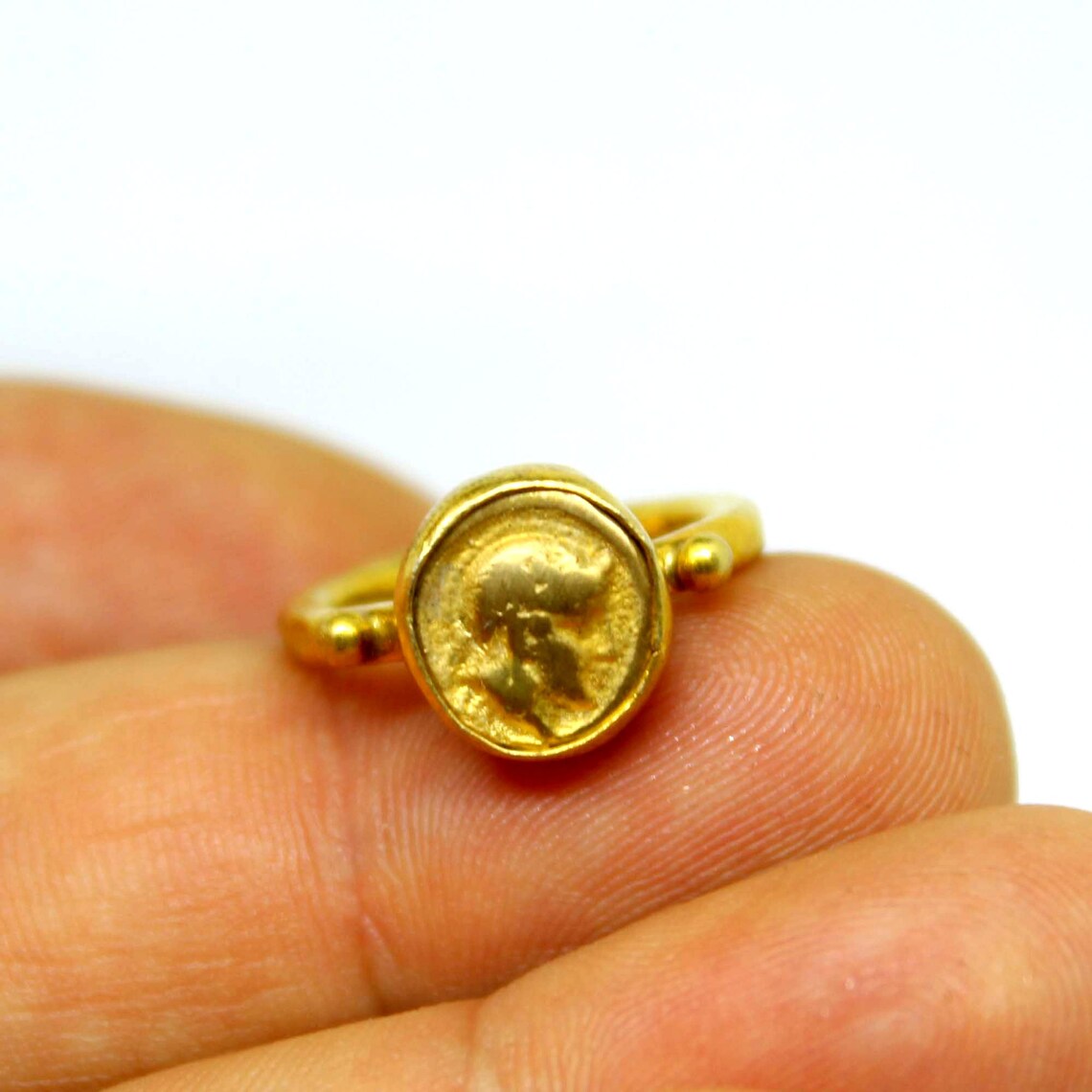Handmade Hammered Roman Coin Ring Ancient Roman Art Signet | Etsy