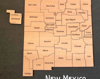 Laser Cut Wooden State Map Jigsaw Puzzles County Jigsaw | Etsy