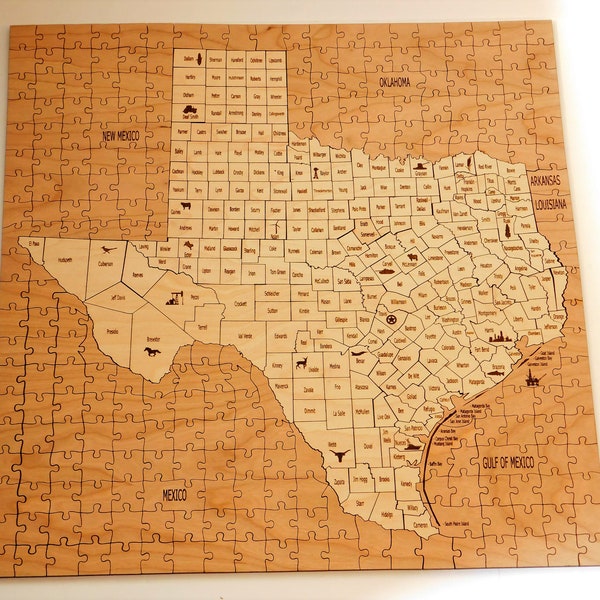 Wooden Texas - Etsy