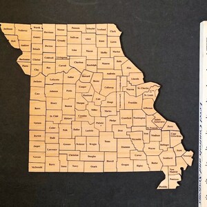 Missouri State Puzzle: Laser Cut Wooden County Map - Etsy