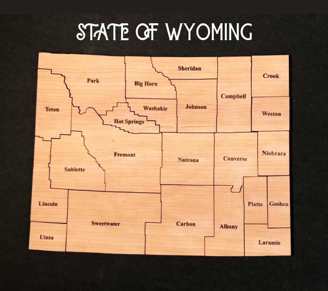 Laser Cut Wooden State Map Jigsaw Puzzles, County Jigsaw Puzzles ...