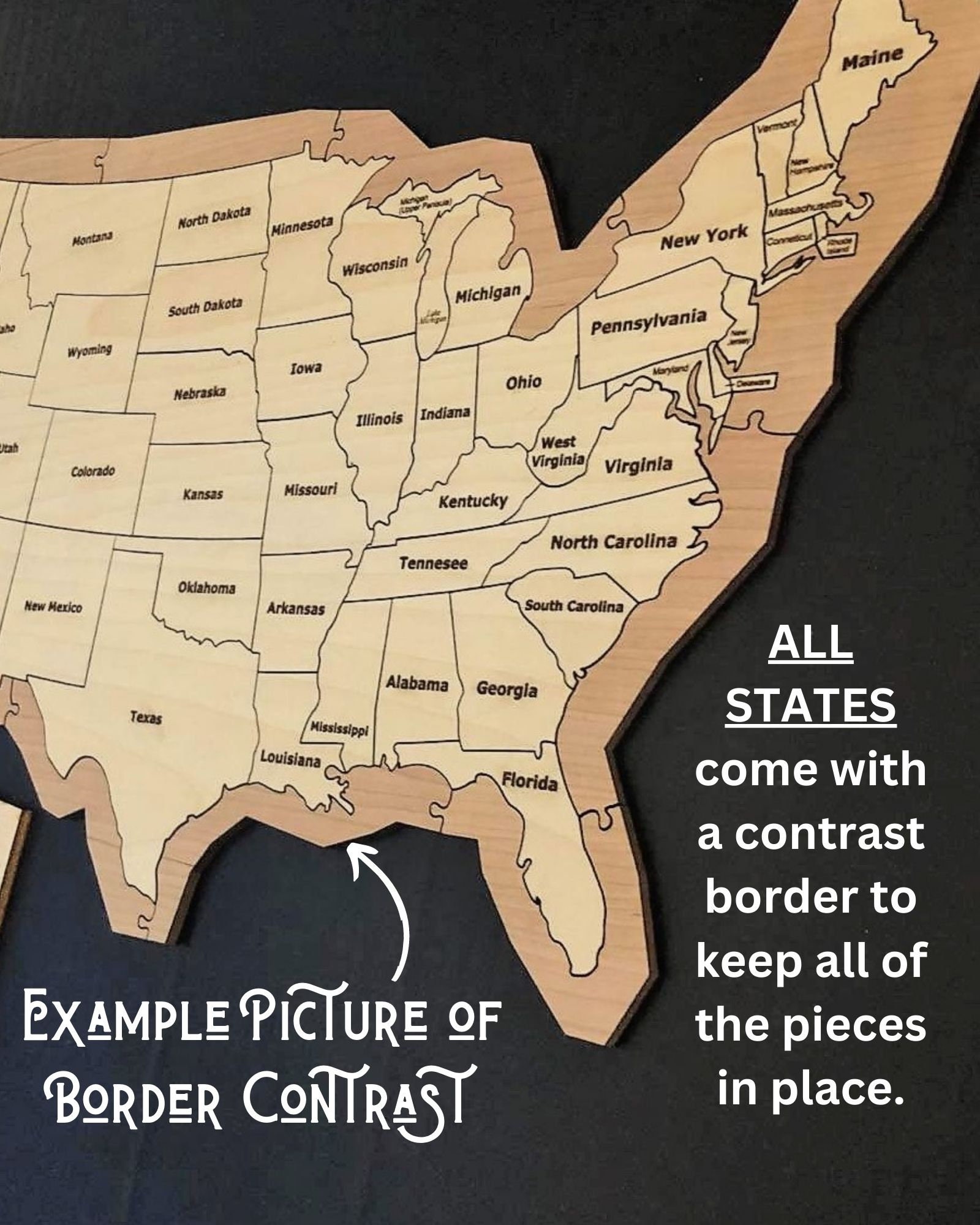 State of Ohio Laser Cut Wooden State Map Ohio Jigsaw Puzzles - Etsy