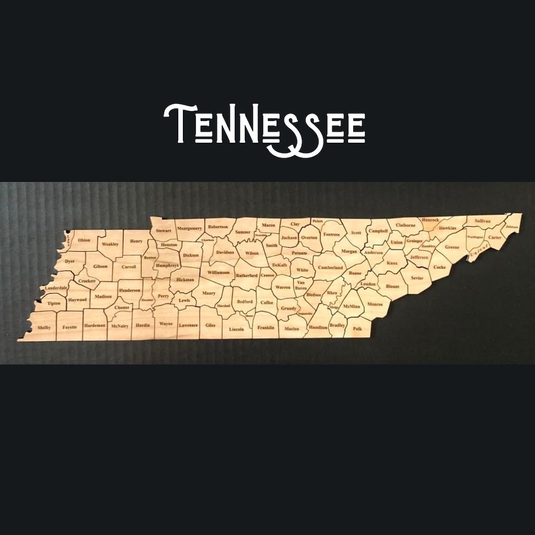 Handmade Tennessee County Map Puzzle: Laser Cut Wood Jigsaw - Etsy