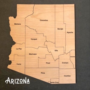 Laser Cut Wooden State Map Jigsaw Puzzles, County Jigsaw Puzzles ...