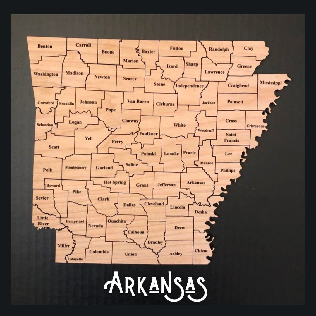 Arkansas State Puzzle, Laser Cut Wooden State Map Jigsaw Puzzles ...