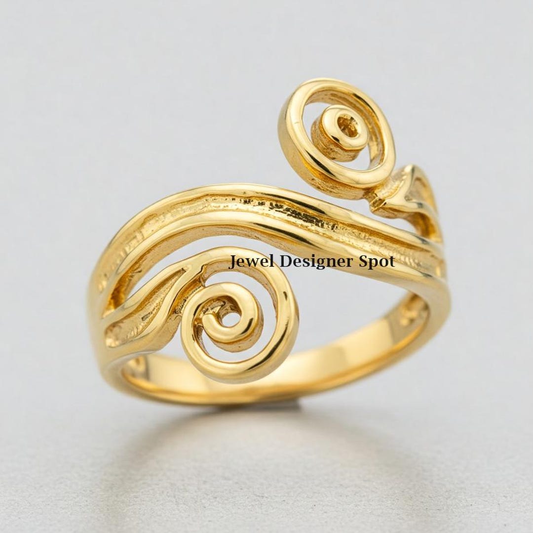 Vintage Art Deco Ring, Free Form Silver Ring, 1980 Mid Century Free ...
