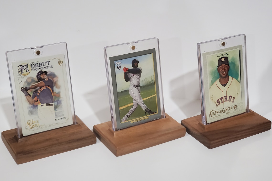 Natural rustic Walnut Wood Baseball Card or - Etsy