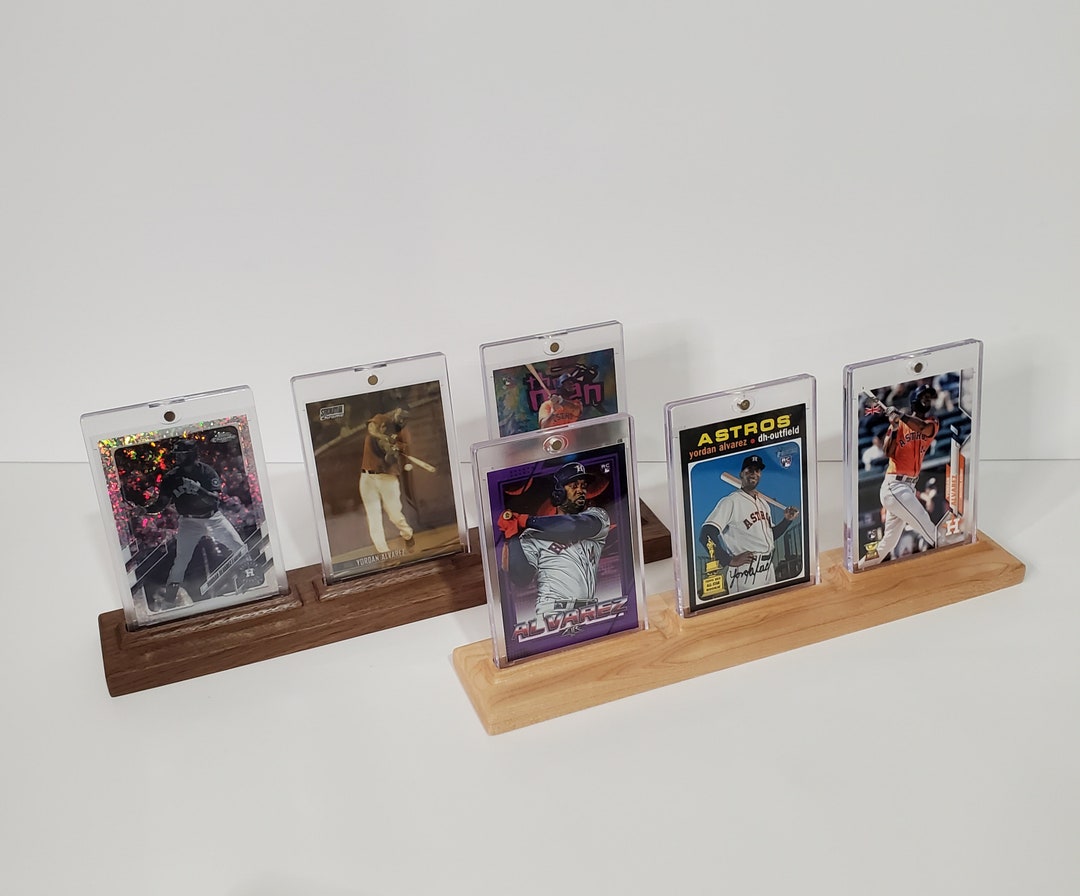 Natural Wood Trading Card Display Stand: Holds 3 Cards - Etsy