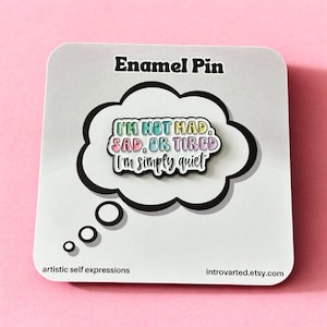 Introvert Gift, Funny Enamel Pin, Aesthetic Pins for Quiet Girls ...