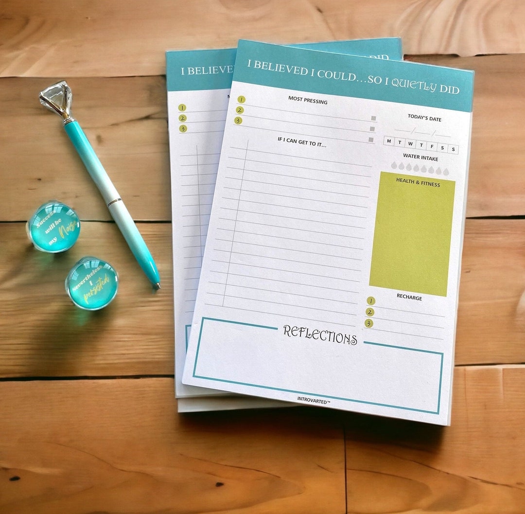 Introvert Gift Set: A5 Notepad, Pen & Glass Magnets - Etsy