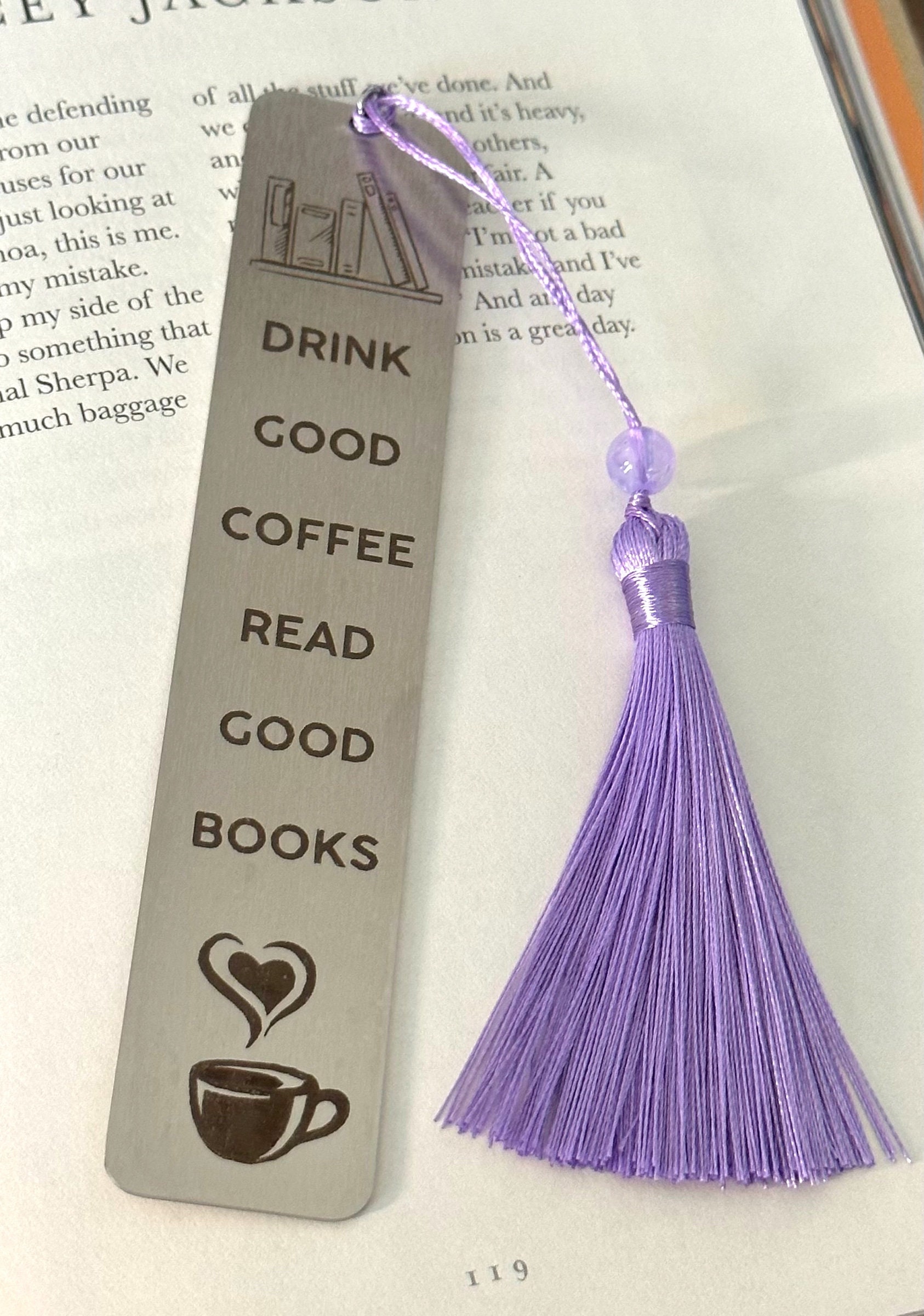 Introvert Gift Metal Bookmark Bookmark With Tassel Books - Etsy