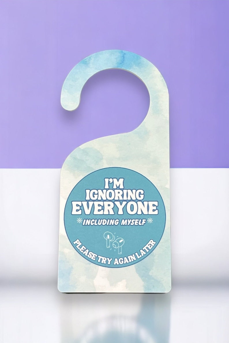 Introvert Gift Do Not Disturb Door Sign Introverting - Etsy