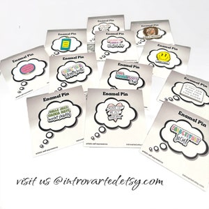 Introvert Gift, Funny Enamel Pin, Aesthetic Pins for Quiet Girls ...
