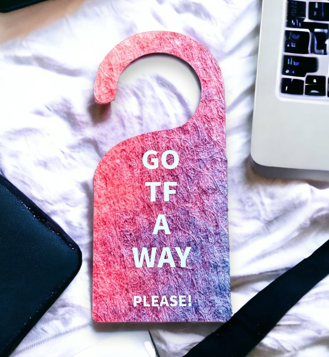 Socially Awkward, Do Not Disturb Door Hanger, GTFO Sign, Antisocial ...
