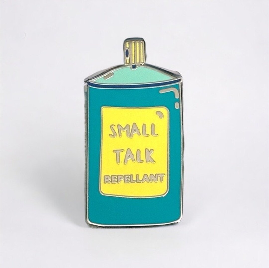 Introvert Gift, Funny Enamel Pin, Small Talk Quote, Teenage Girl Gift ...