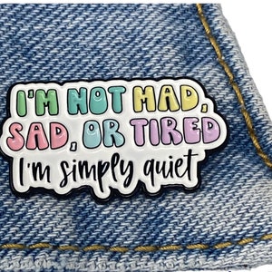Introvert Gift, Funny Enamel Pin, Aesthetic Pins for Quiet Girls ...