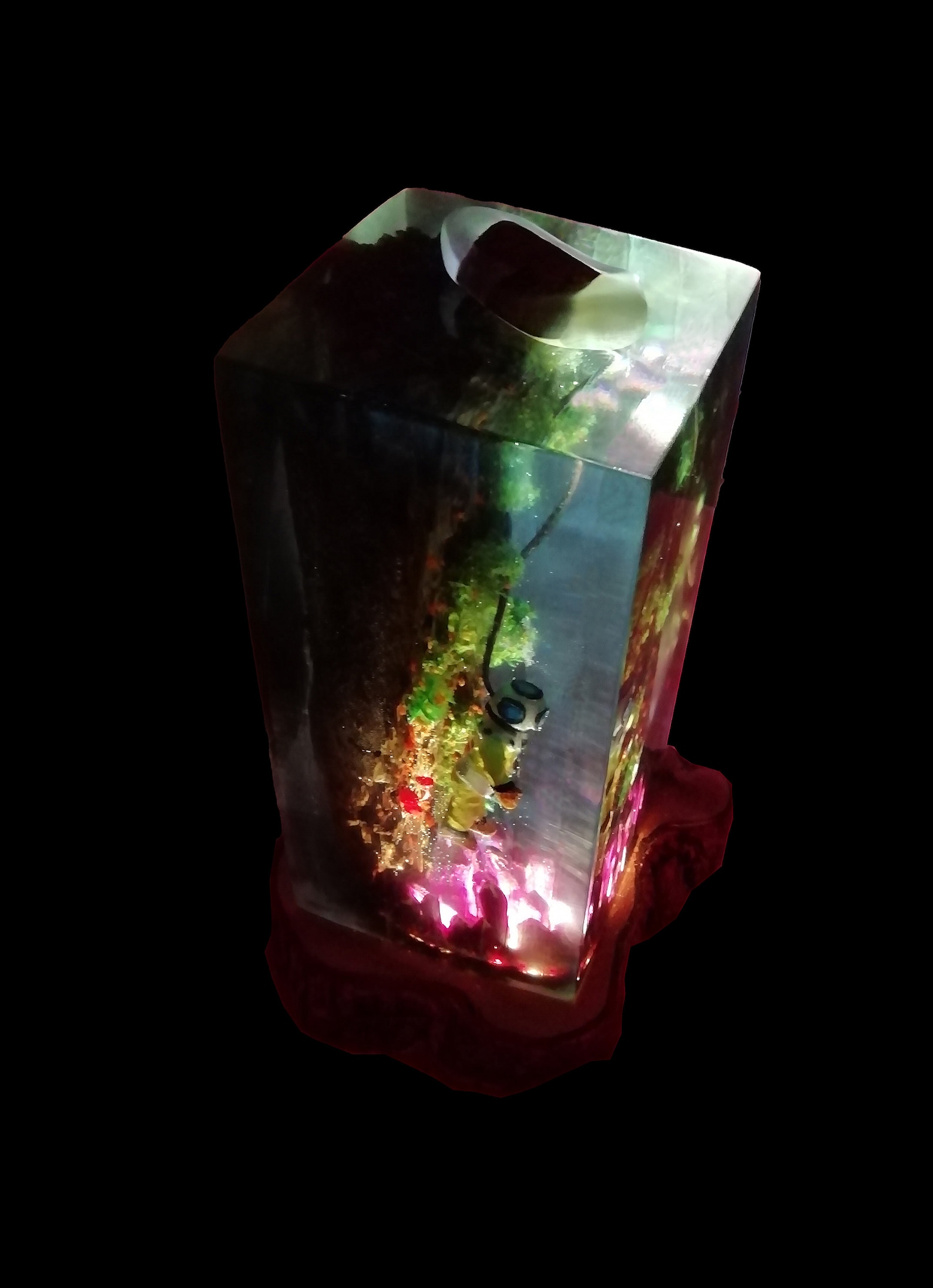Wood Ship Epoxy Resin Lamp, Ocean Light, Scubadiver Decoration Lamp ...
