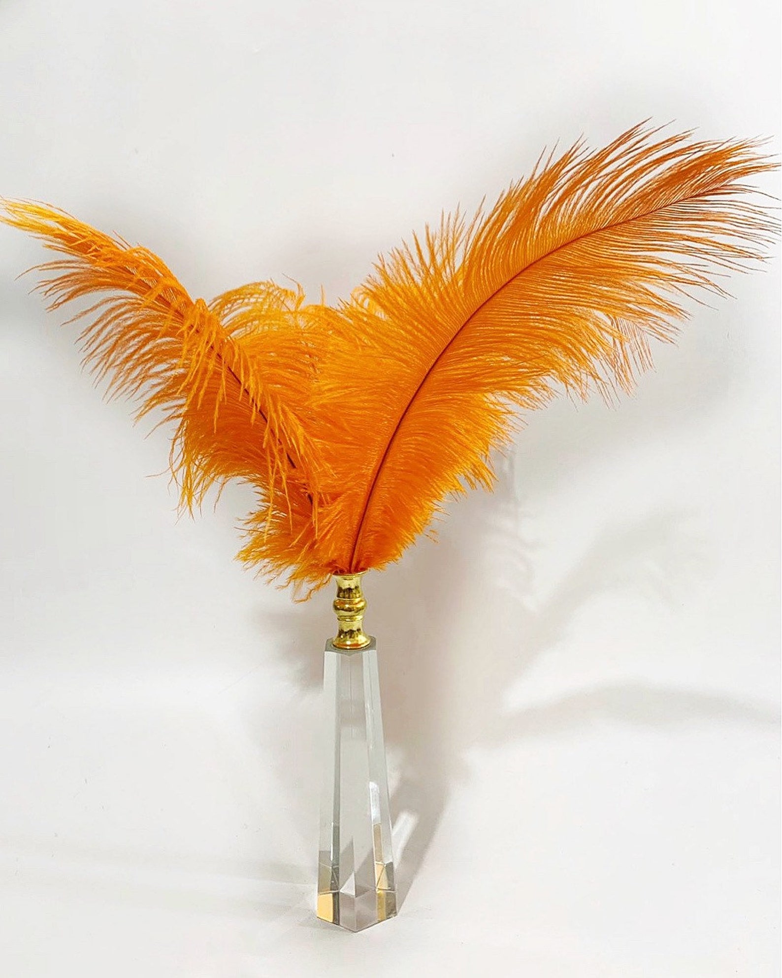 Crystalline Feather Decor Makeup Decor Home Decor | Etsy