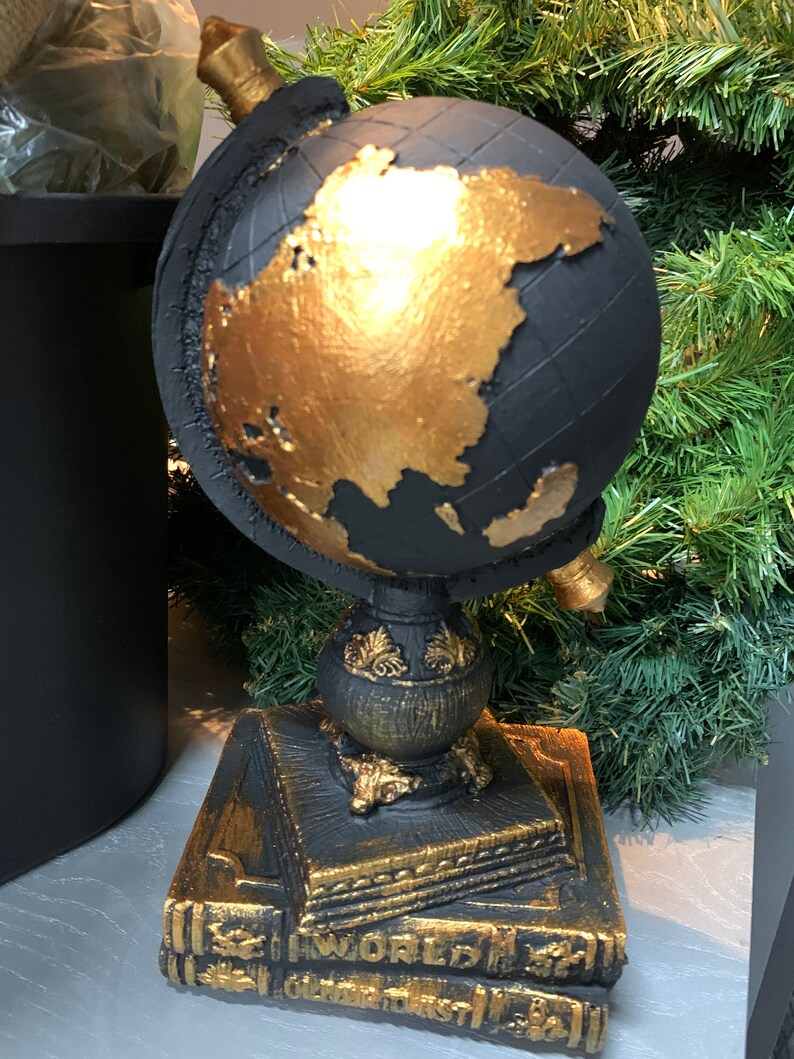Gold World Map Globe Design World Map Decor World Map - Etsy