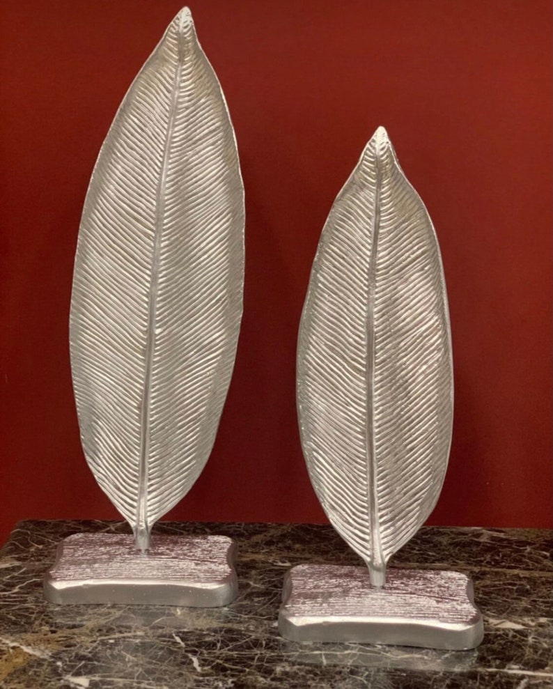 Silver Leaf Stand Decor Leaves Decor Store Showcase Decor - Etsy