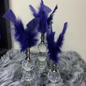 White Triple Crystal Feather, Crystallines, Home Gifts, Crystal Decor ...