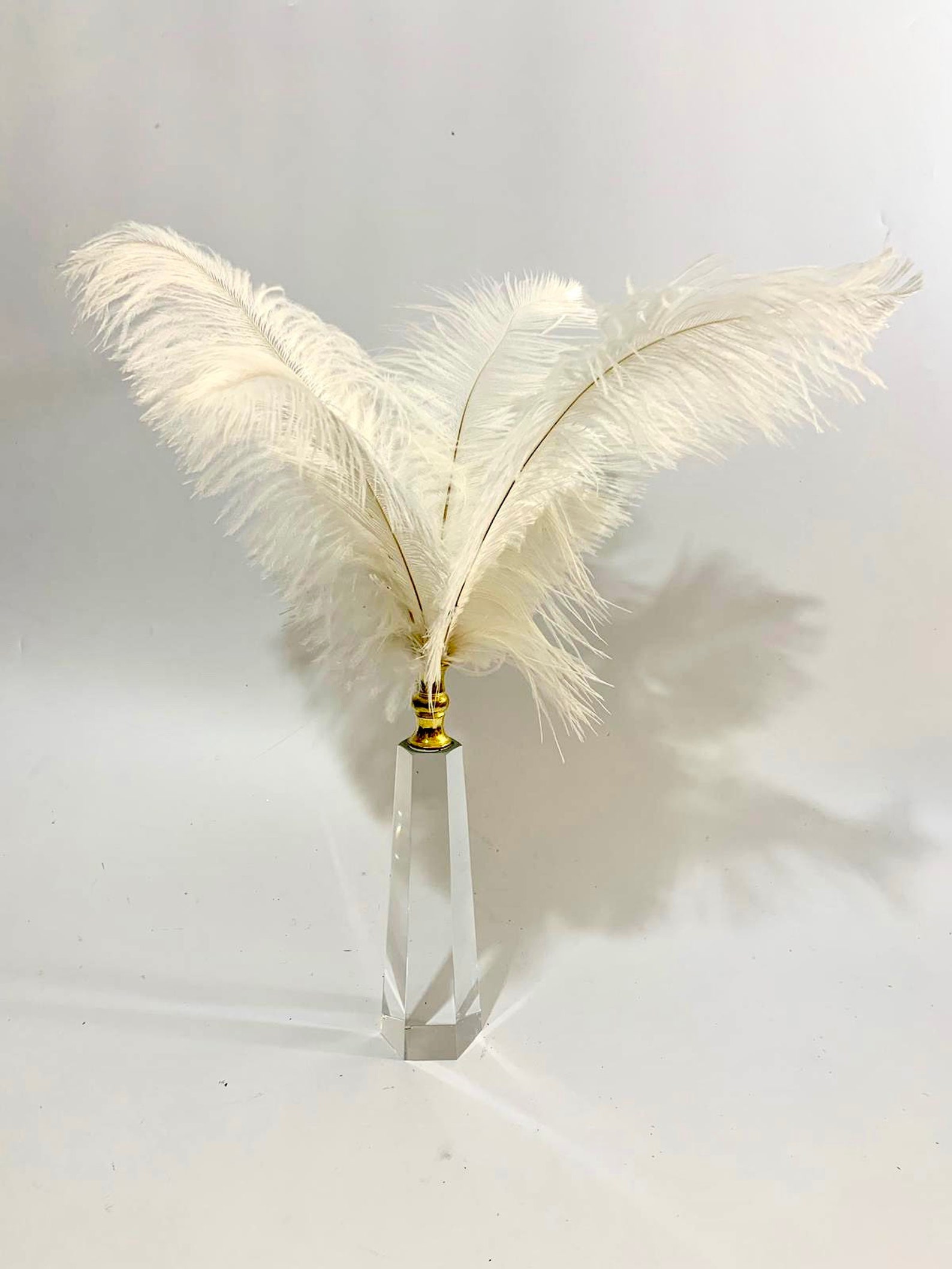 Crystalline Feather Decor Makeup Decor Home Decor | Etsy