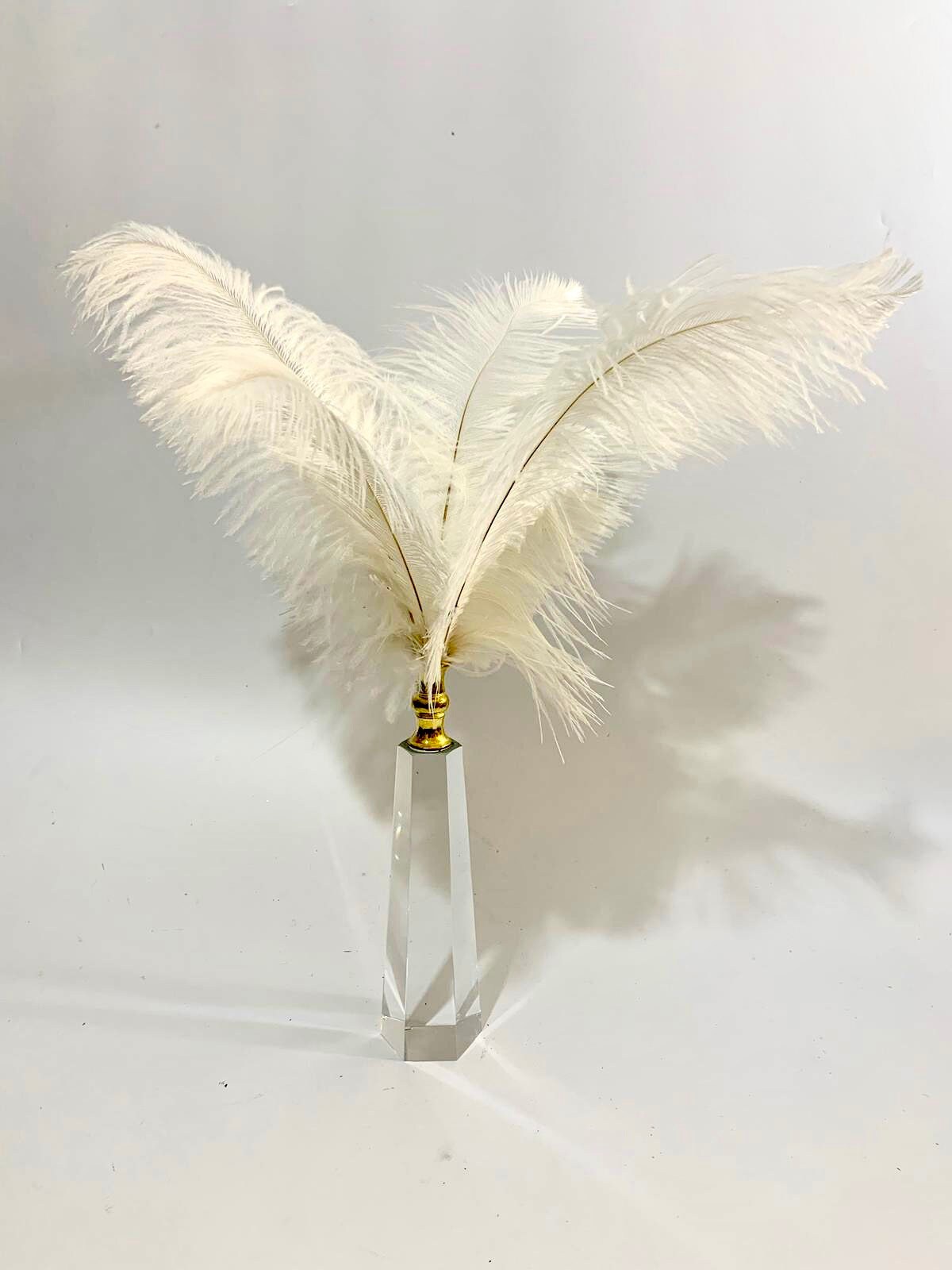 Crystalline Feather Decor Makeup Decor Home Decor - Etsy