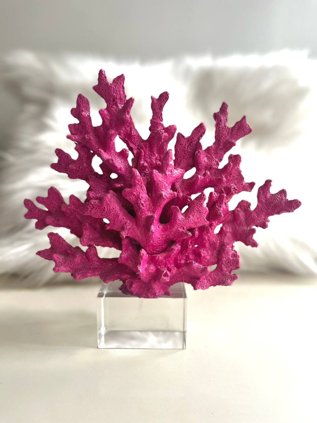 Pink Crystalline Coral Reef Decor, Valentines Gift for Her, Wedding ...