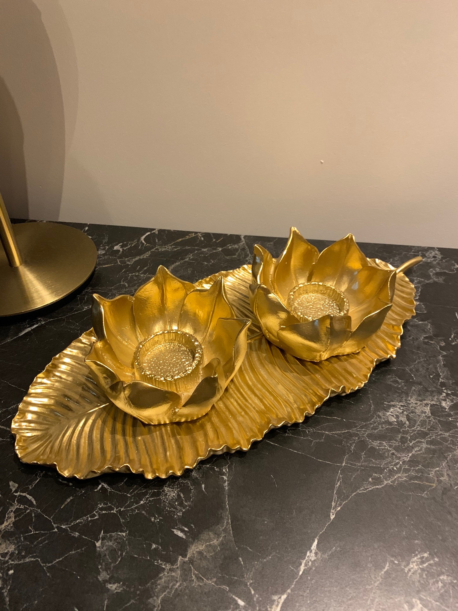 Candle Pot and Leaf Tray Candle Pot Tray Set Leaf Tray Leaf - Etsy