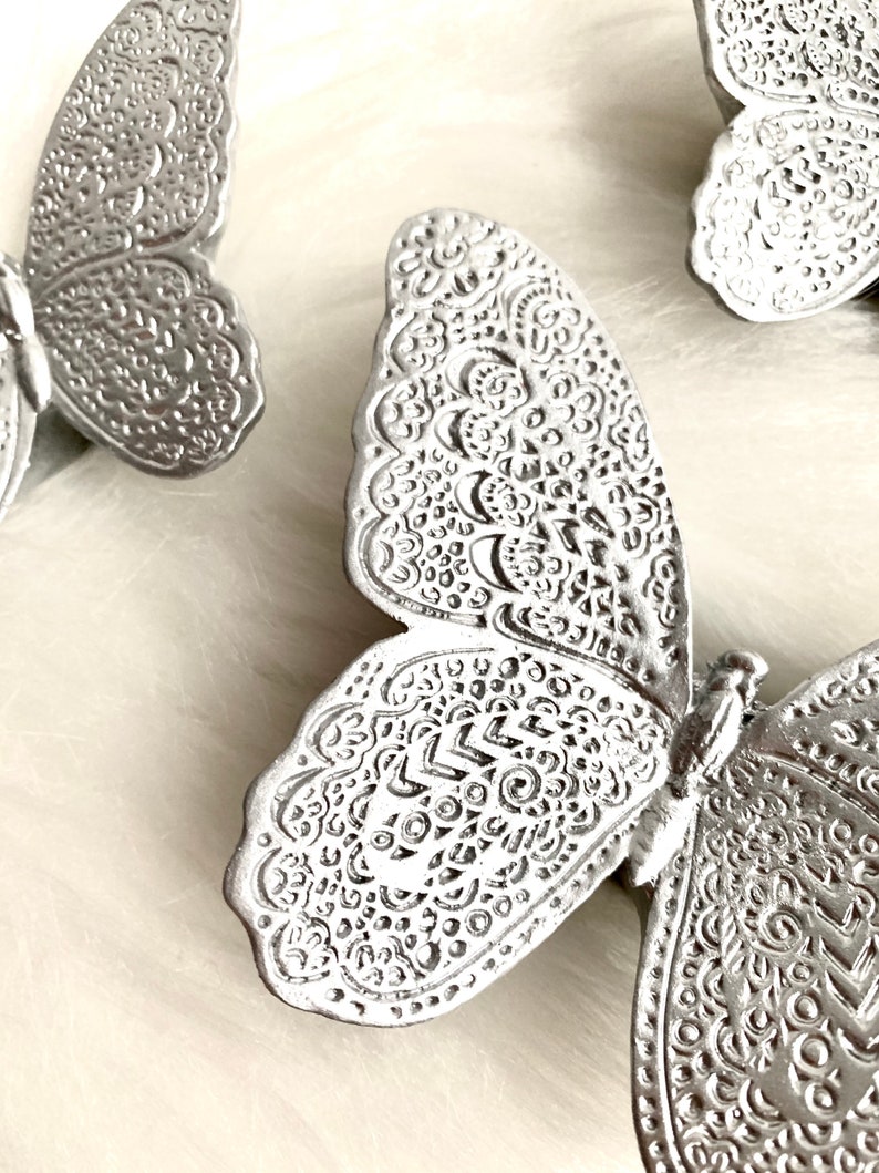 Silver Butterfly Stand Butterfly Objects Luxury Home Decor | Etsy