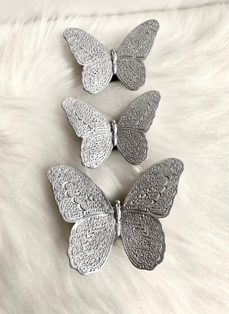 Silver Butterfly Stand Butterfly Objects Luxury Home Decor | Etsy