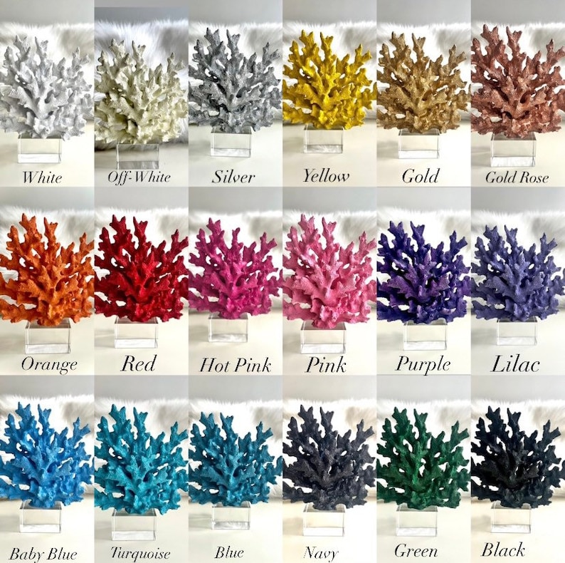 Teal Crystalline Coral Reef Decor Home Gift for Her Wedding - Etsy