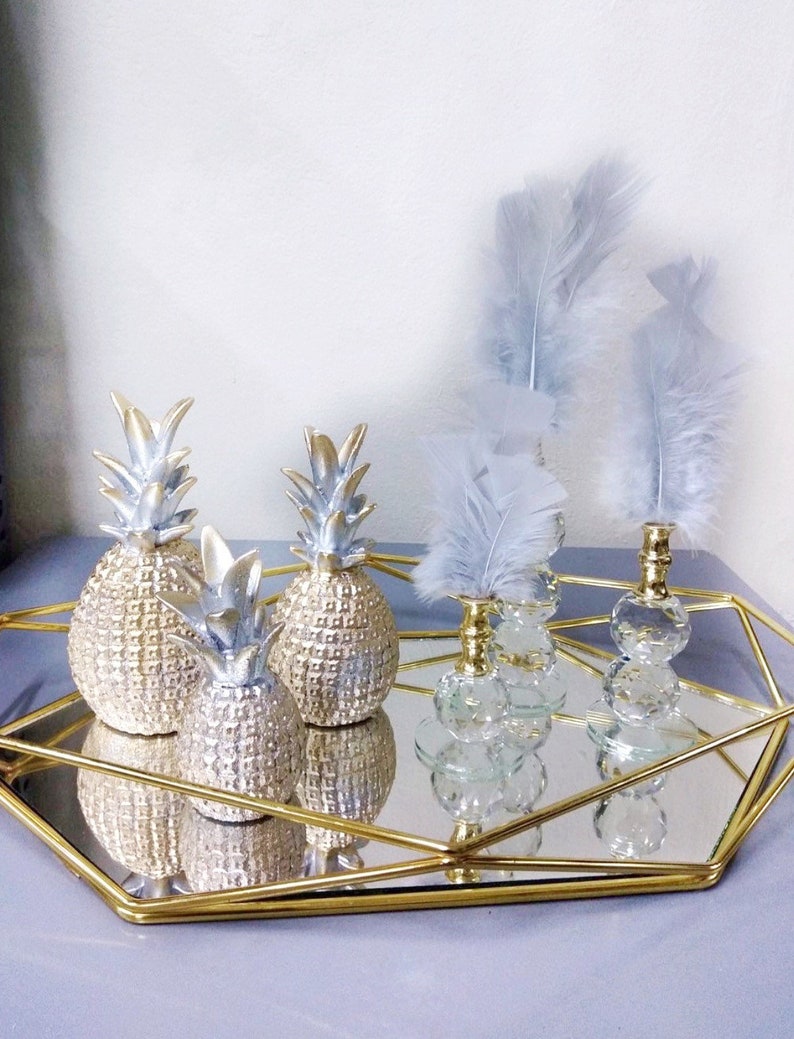 White Triple Crystal Feather Crystallines Home Gifts - Etsy
