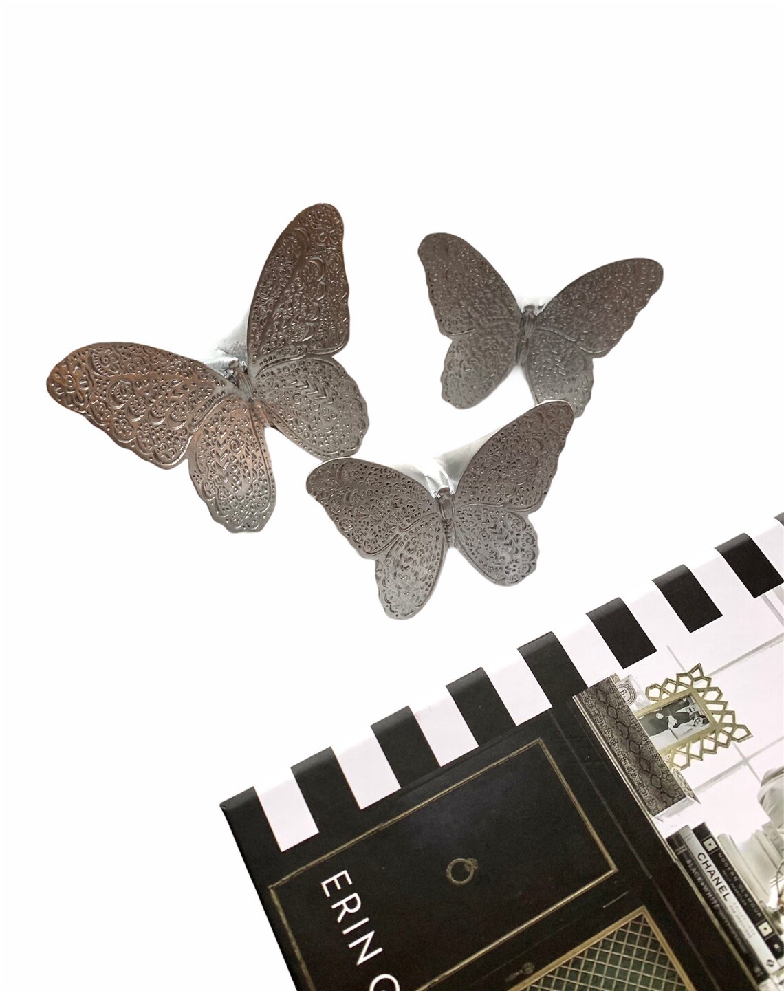 Silver Butterfly Stand Butterfly Objects Luxury Home Decor | Etsy