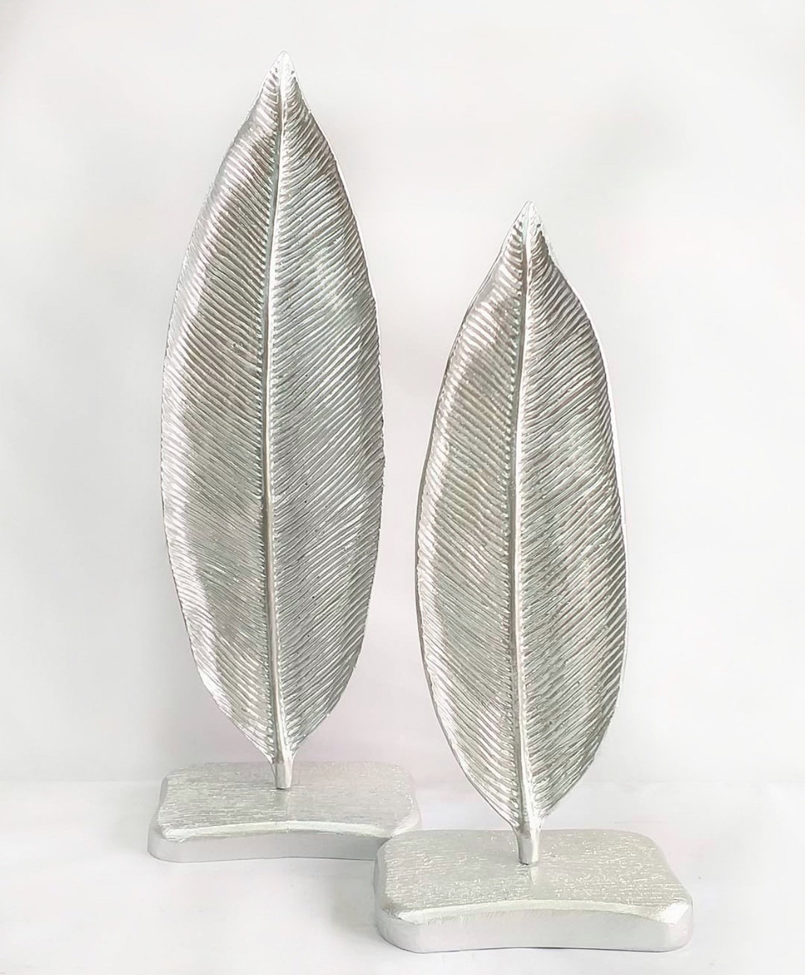 Silver Leaf Stand Decor Leaves Decor Store Showcase Decor - Etsy