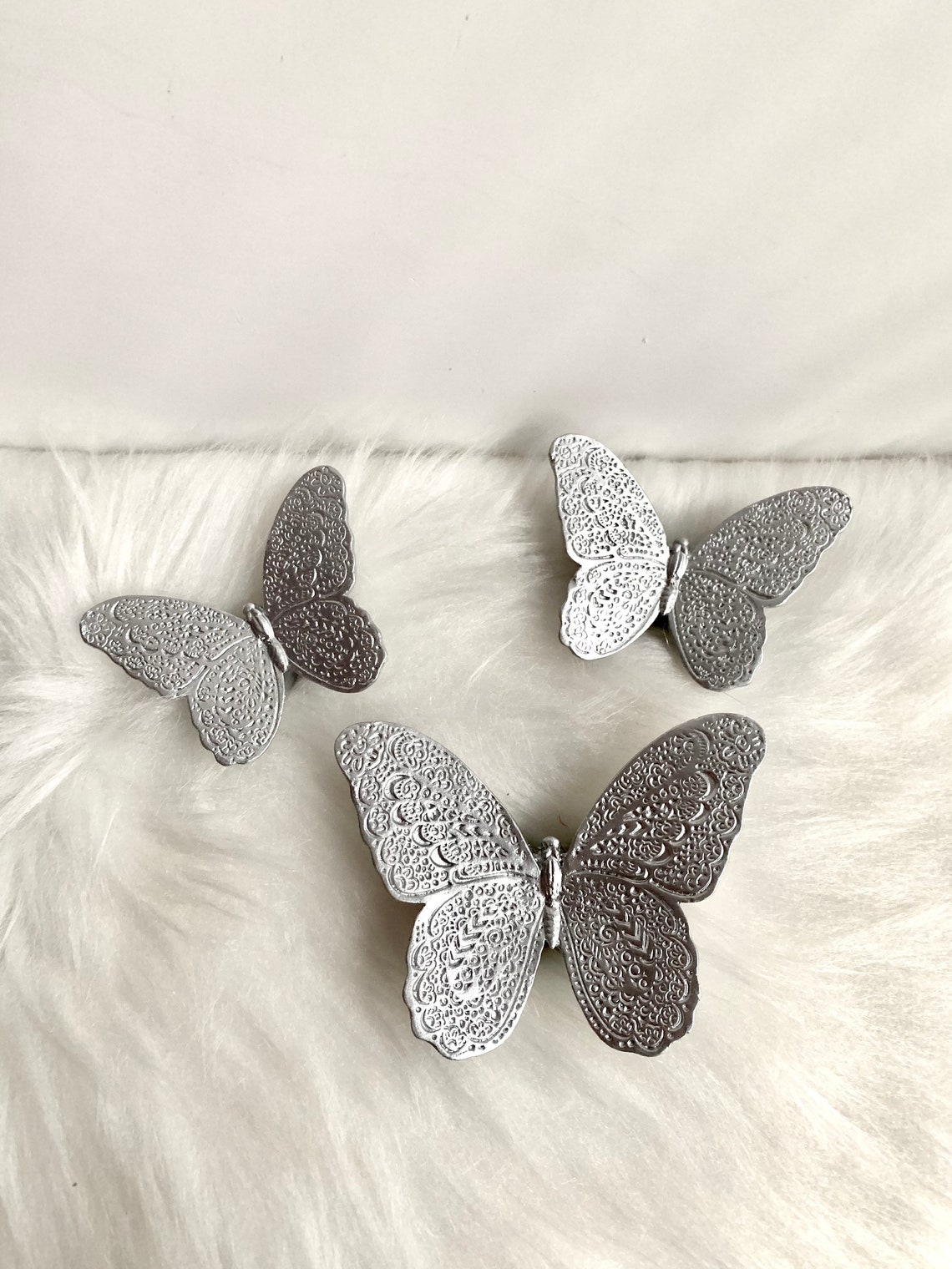 Silver Butterfly Stand Butterfly Objects Luxury Home Decor | Etsy