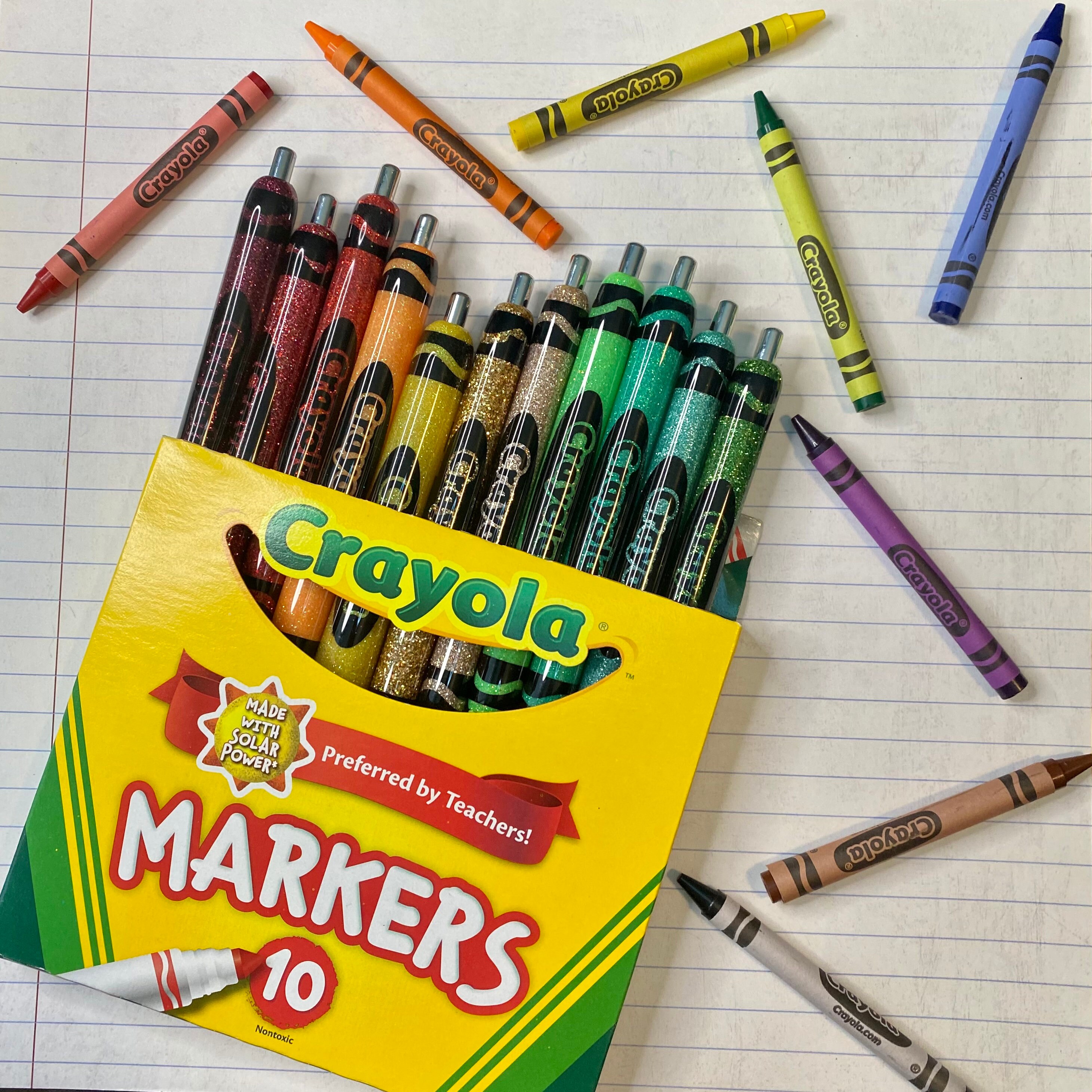 Crayon Pen Glitter Crayon Pen Teacher Pen Custom Pen - Etsy