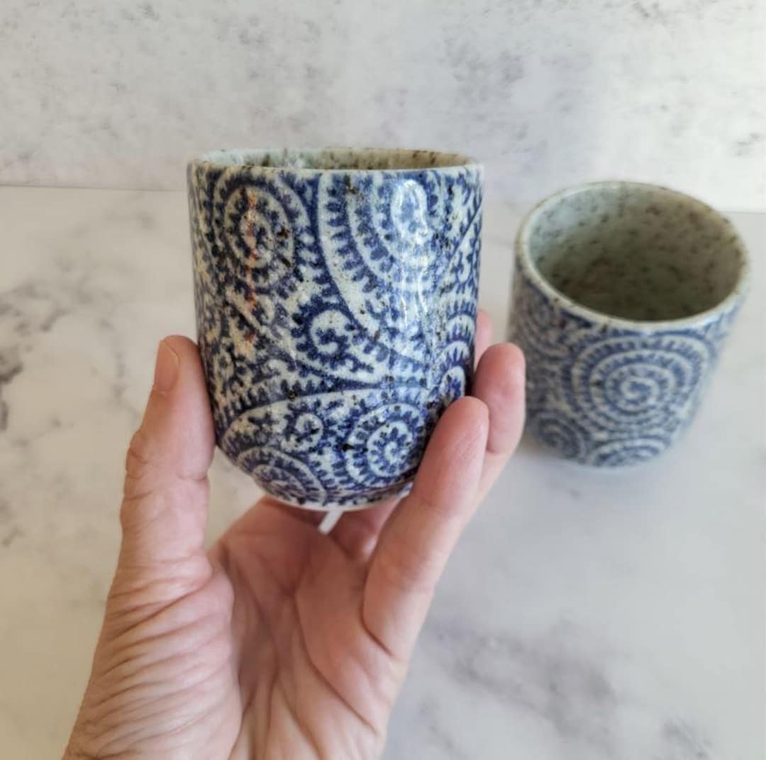 Handmade Japanese Ceramic Tea Cups Set of 2 Authentic Japan Tea ...