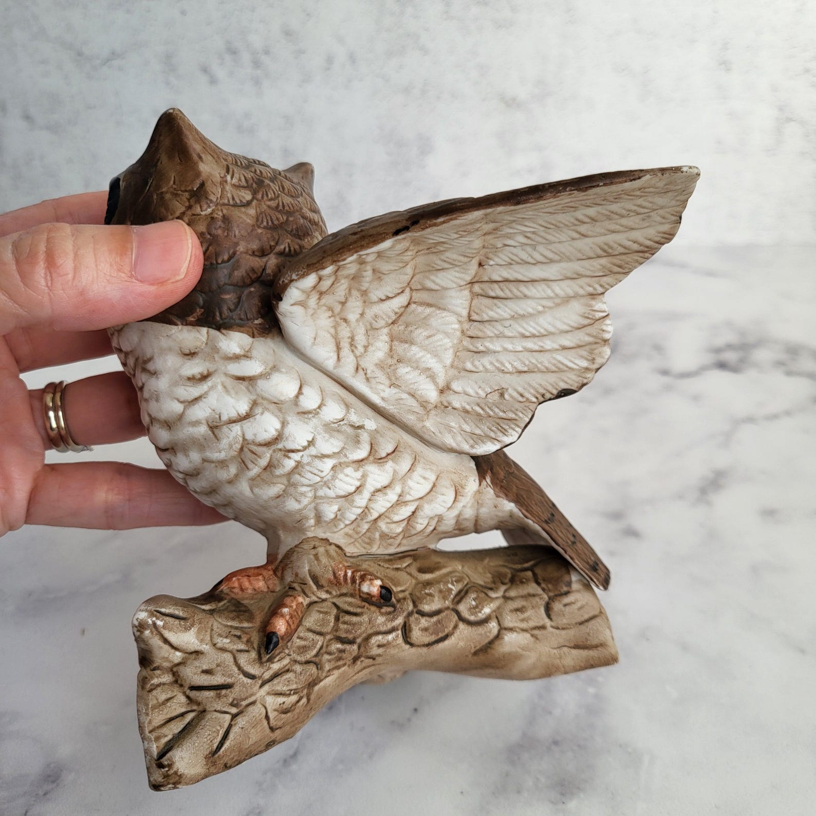 Vintage HOMCO Ceramic Brown Barn Owl Figurine, Retro Owl Decor ...