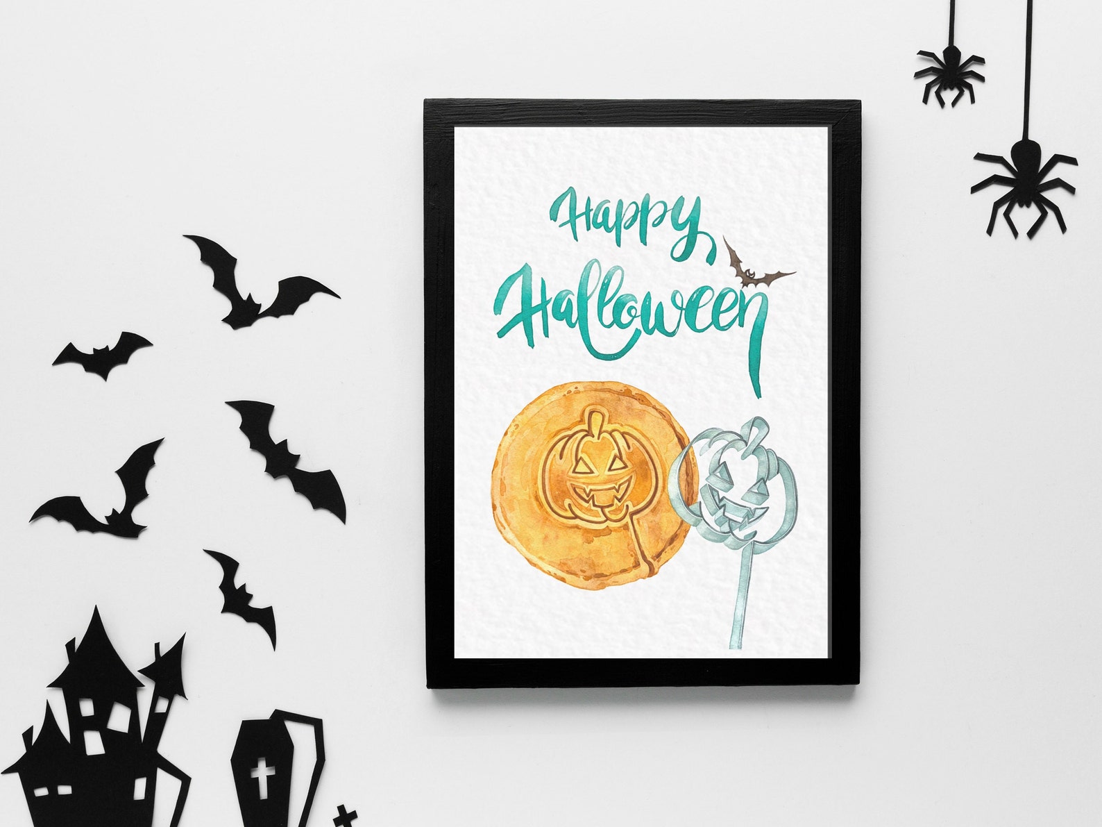 Halloween Art Print, Printable Halloween Wall Art, Halloween Decor ...