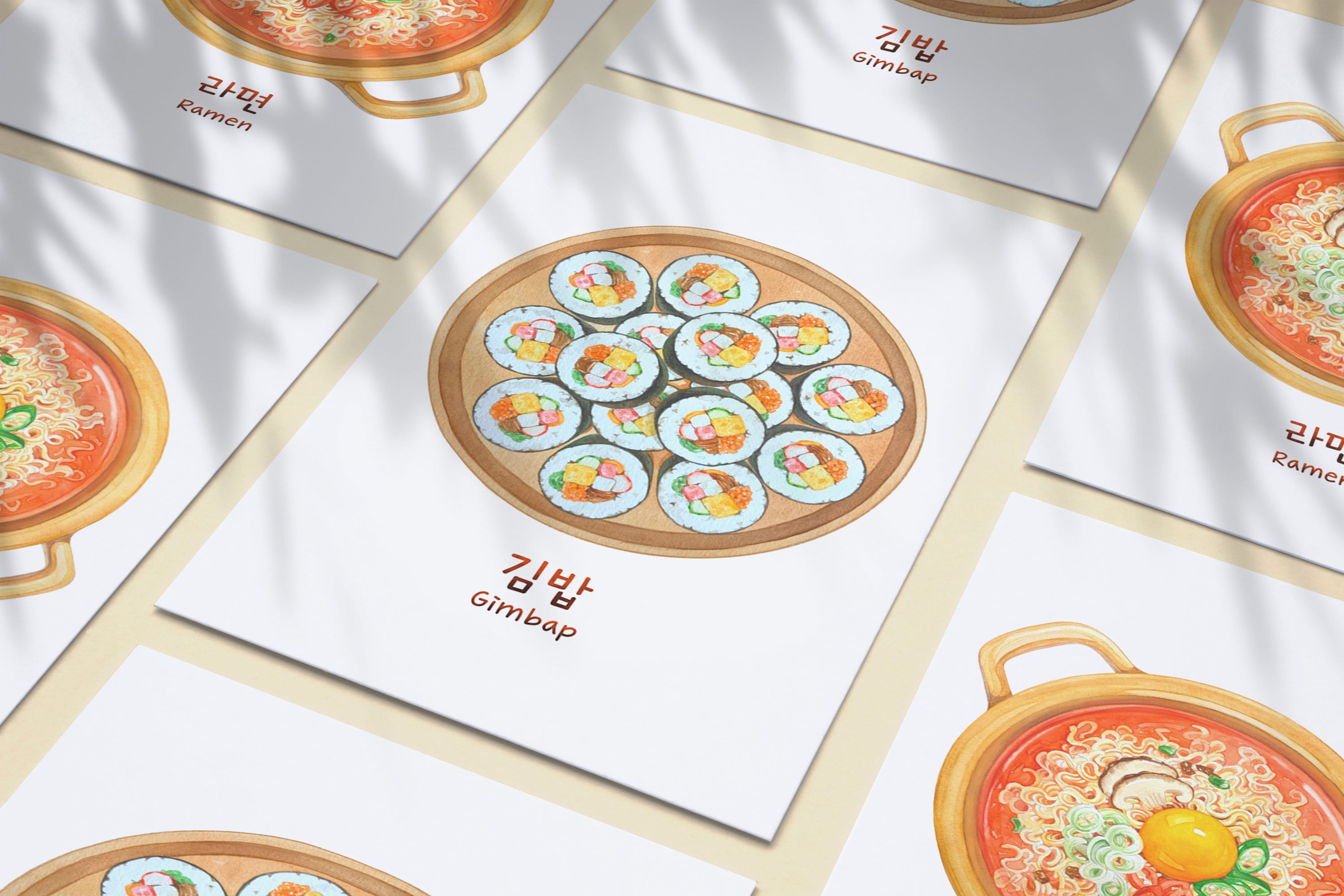 Tteokbokki, Ramen, Gimbap, Korean Food Illustration,korean Popular ...