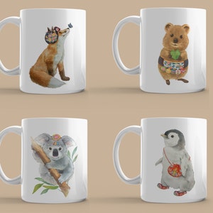 Pirntable Digital File Fox Koala Quokka Penguin - Etsy