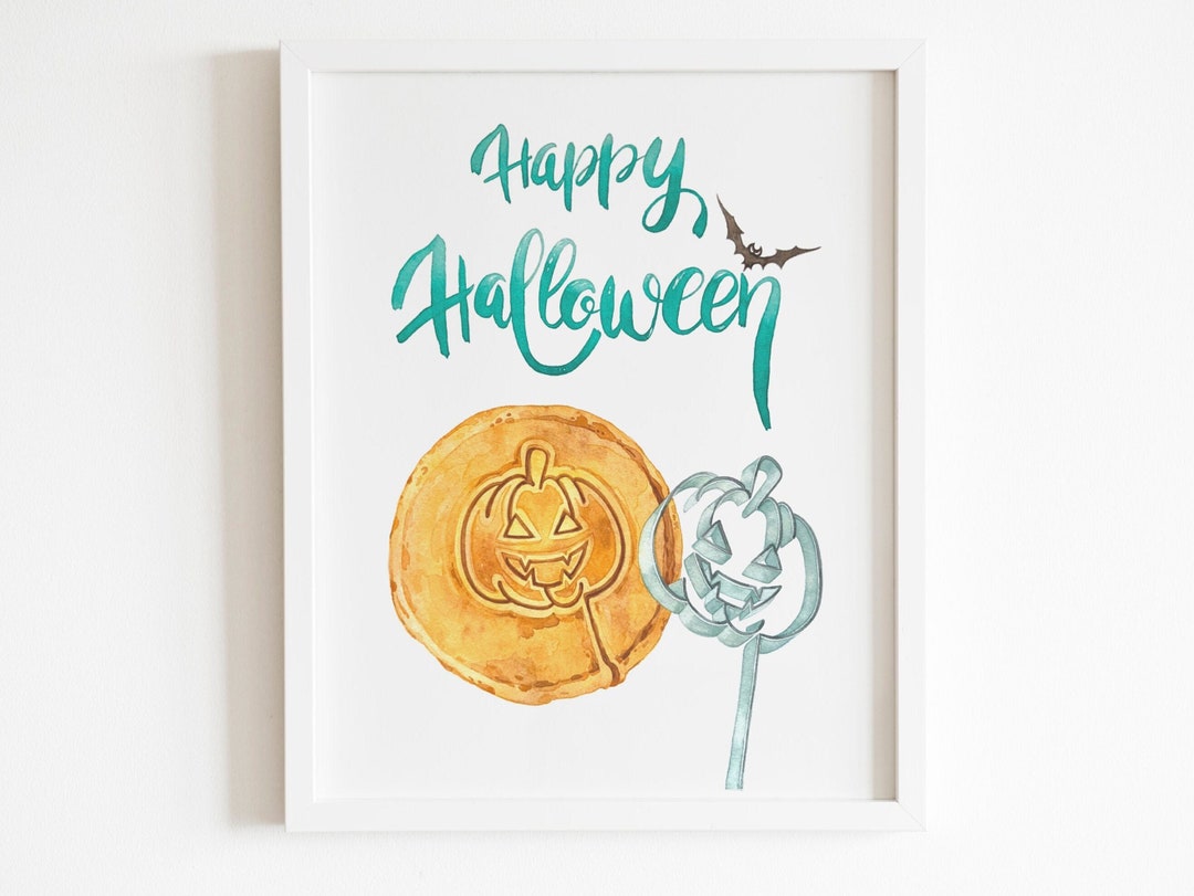 Halloween Art Print, Printable Halloween Wall Art, Halloween Decor ...