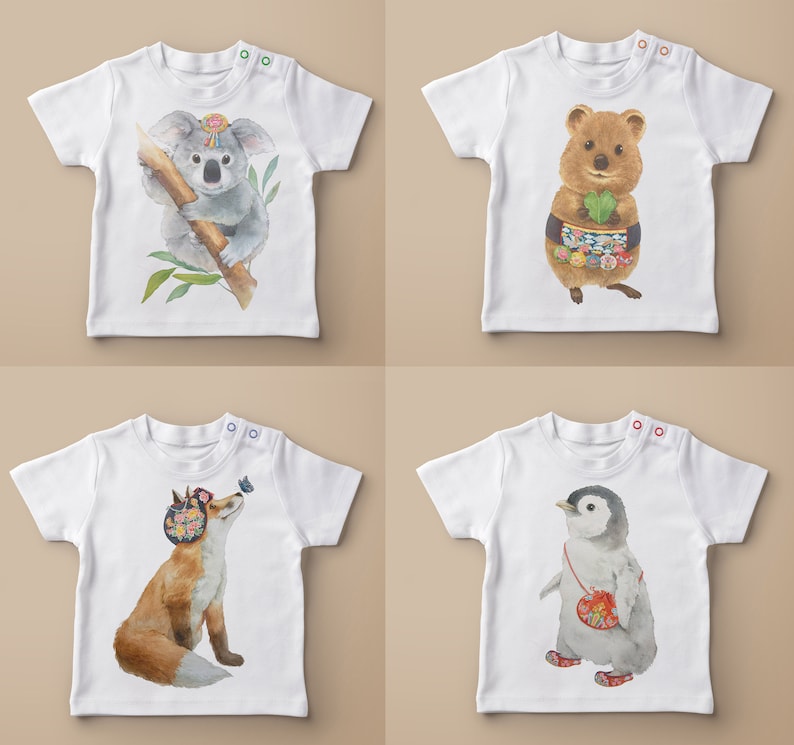 Pirntable Digital File, Fox, Koala, Quokka, Penguin, T-shirt,wall Decor ...