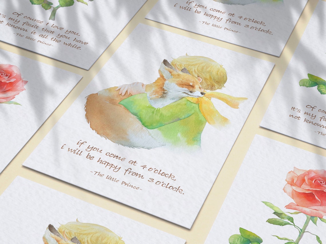 The Little Prince Print the Little Prince Wall Art Le | Etsy